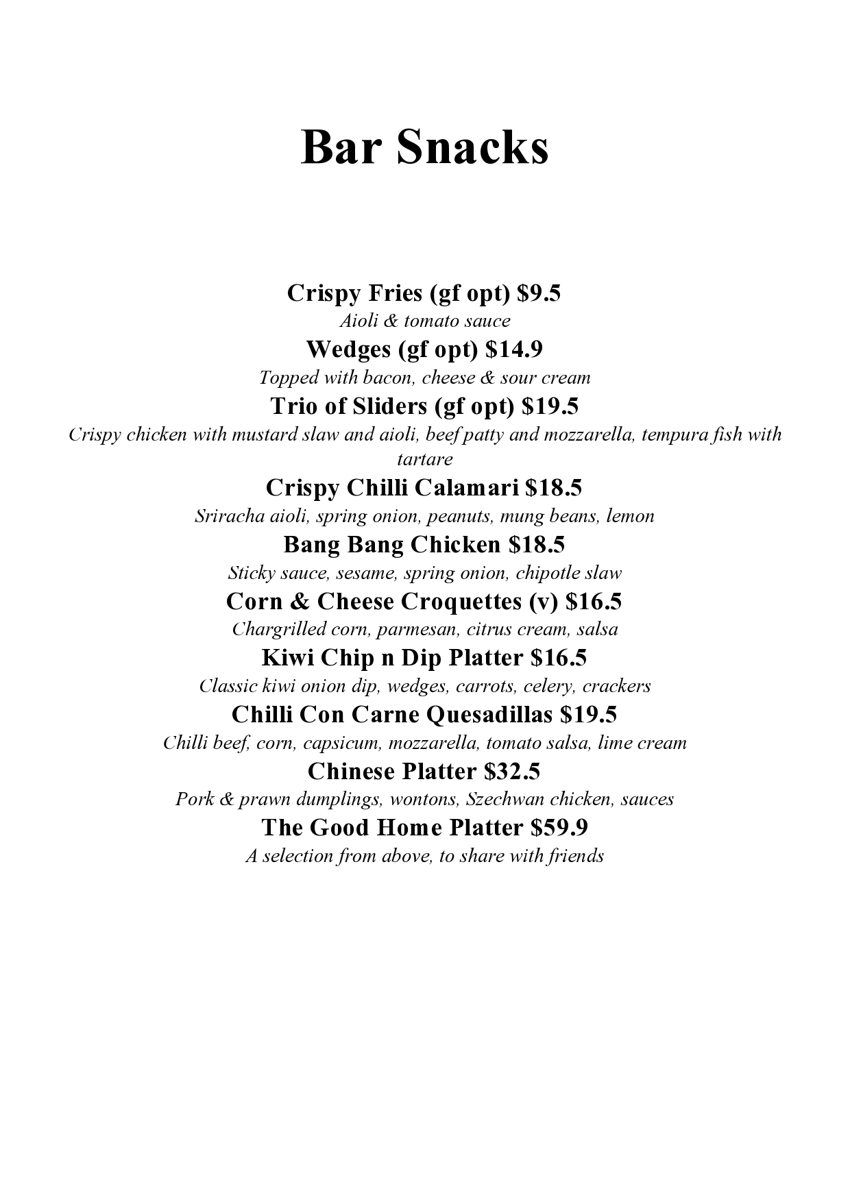 FUNCTIONS MENUS - The Prospect of Howick